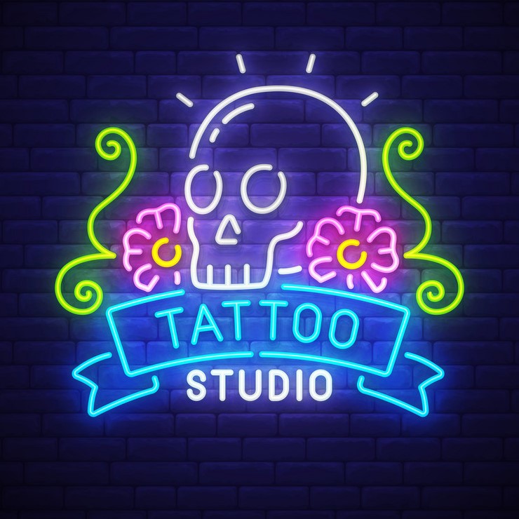 Tattoo Shop Neon Sign – Lets Custom Studio - Custom Neon Signs