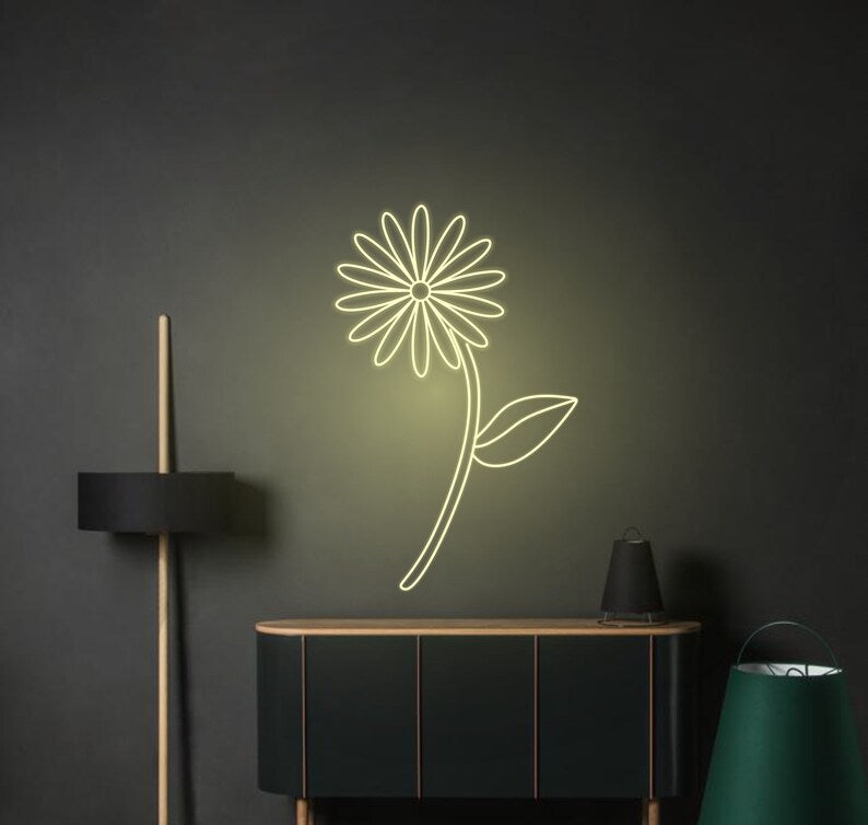 Daisy Flower Neon Sign – Lets Custom Studio - Custom Neon Signs