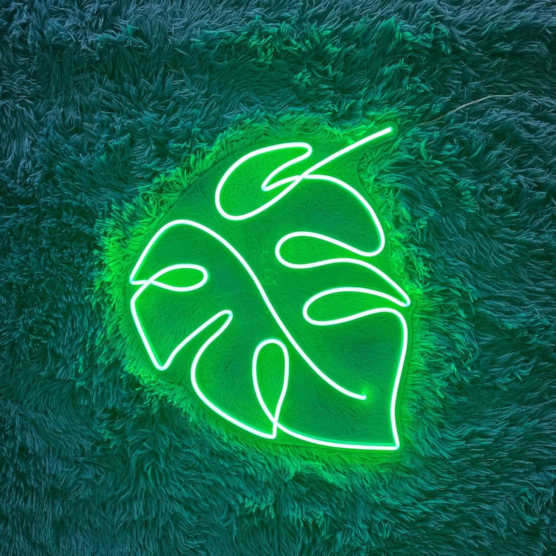 Green Leaf Led Neon Sign – Lets Custom Studio - Custom Neon Signs