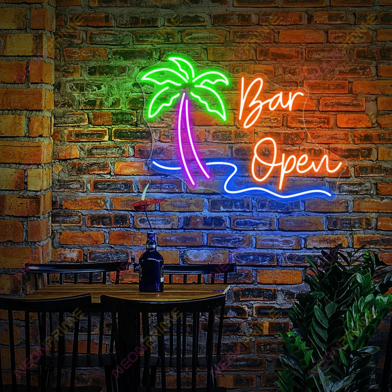 Bar Open LED Neon Sign – Lets Custom Studio - Custom Neon Signs
