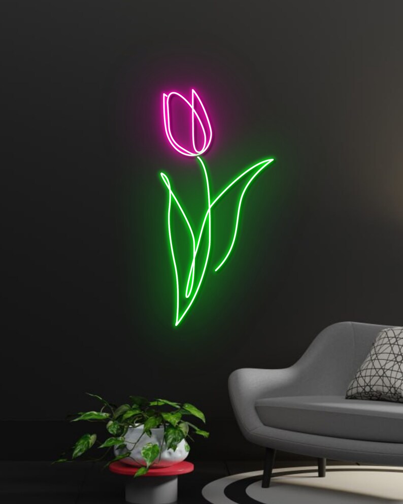 Tulip Art Neon Sign – Lets Custom Studio - Custom Neon Signs