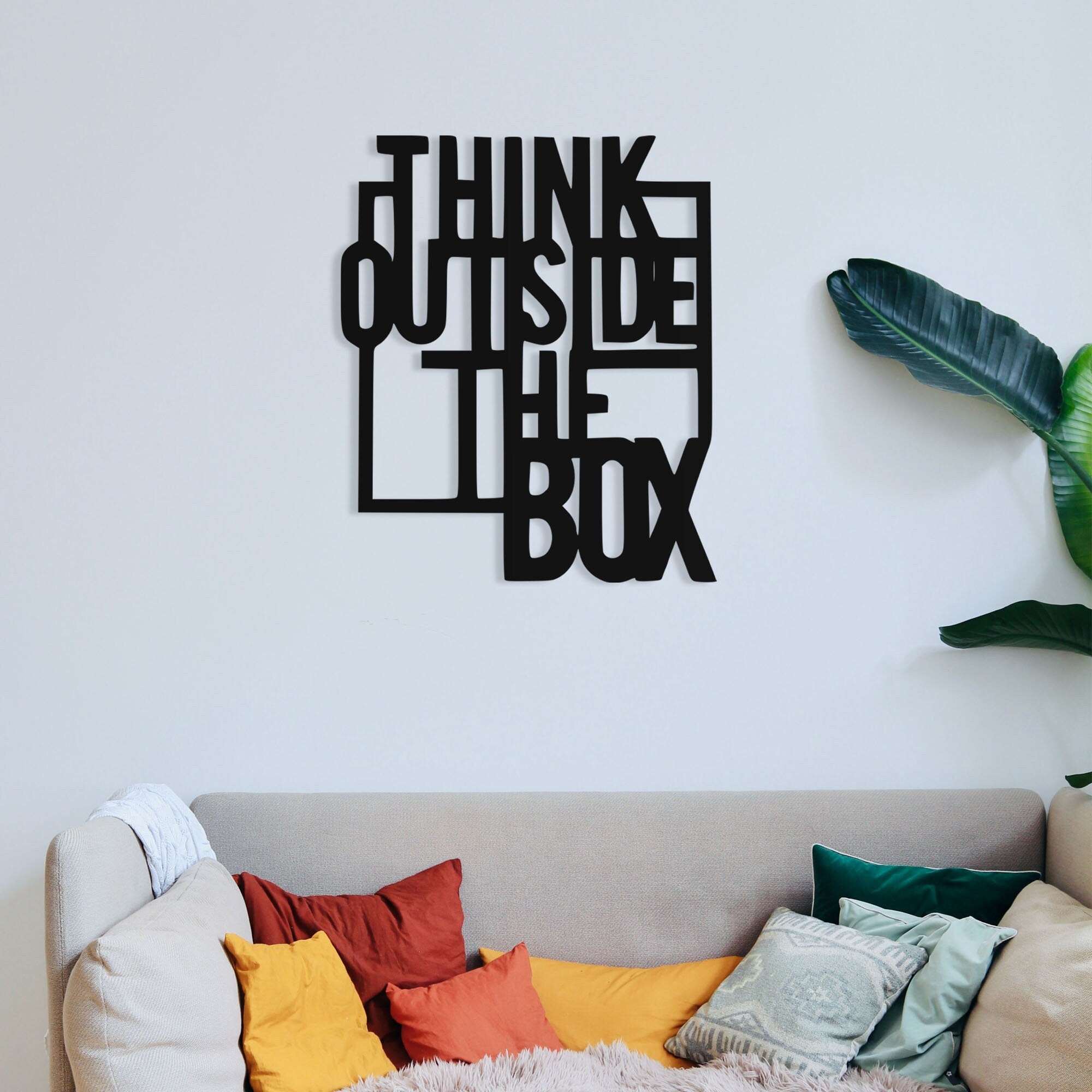 Think Outside The Box Wall Decor – Lets Custom Studio - Custom Neon Signs